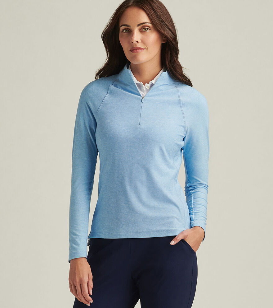 Women's Mélange Raglan-Sleeve Perth Layer | Women's Tops | Peter Millar