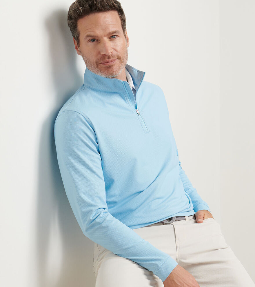 Perth Birdseye Performance Quarter-Zip | Men's Pullovers | Peter Millar