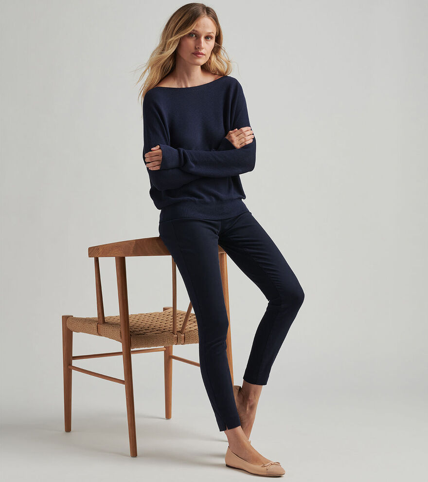 Karlie Stretch Sateen High Rise Trouser | Women's Bottoms | Peter Millar