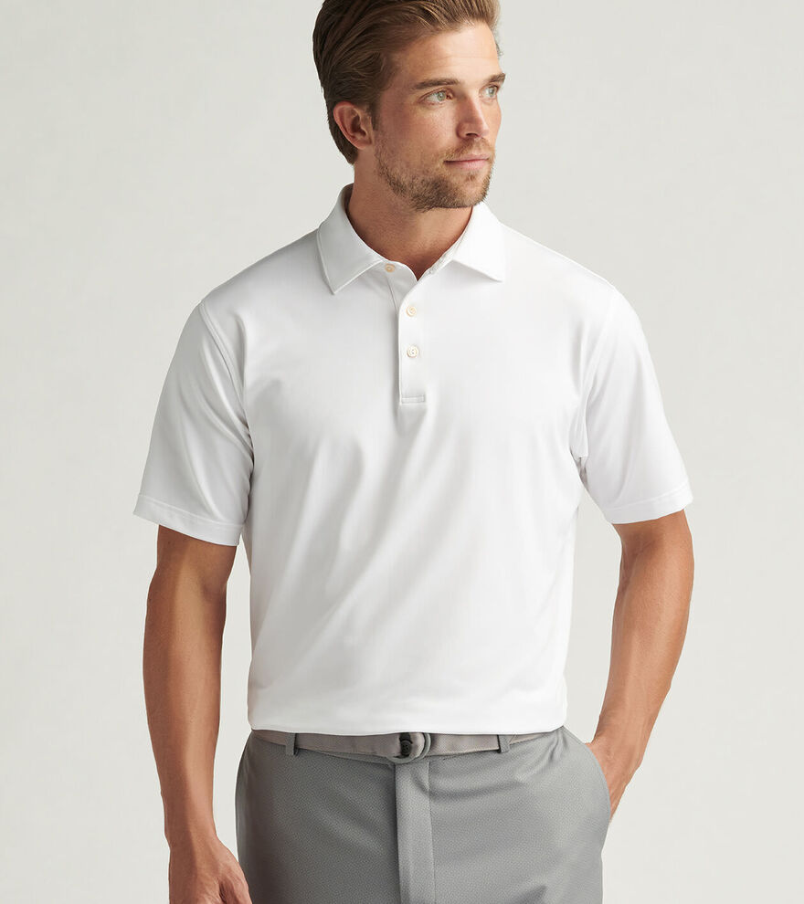 Solid Performance Jersey Polo (Sean Self-Collar) | Men's Polo Shirts ...