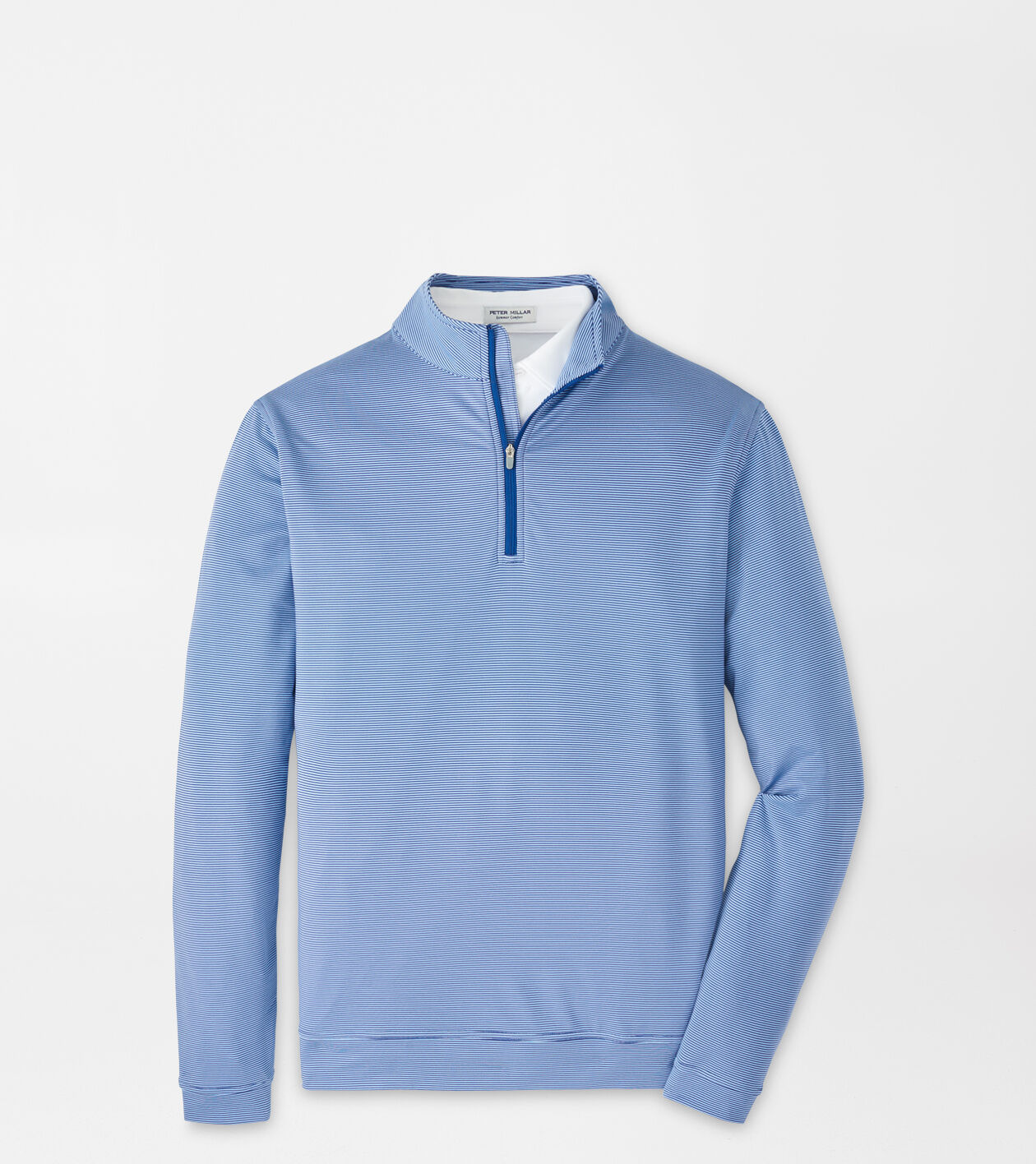 Perth Sugar Stripe Performance Quarter-Zip | Men's Pullovers | Peter Millar